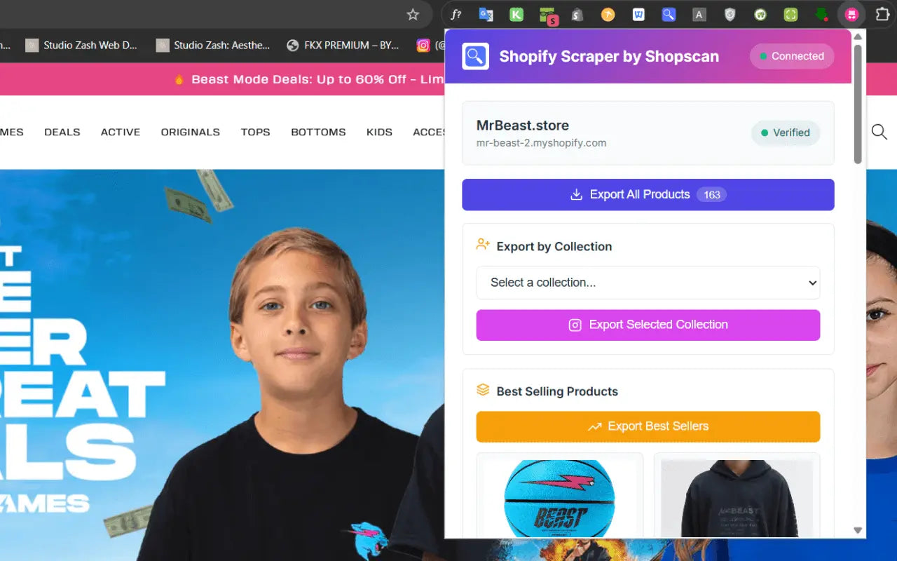 How to Scrape and Export Products from Any Shopify Store – DevLuxx.com