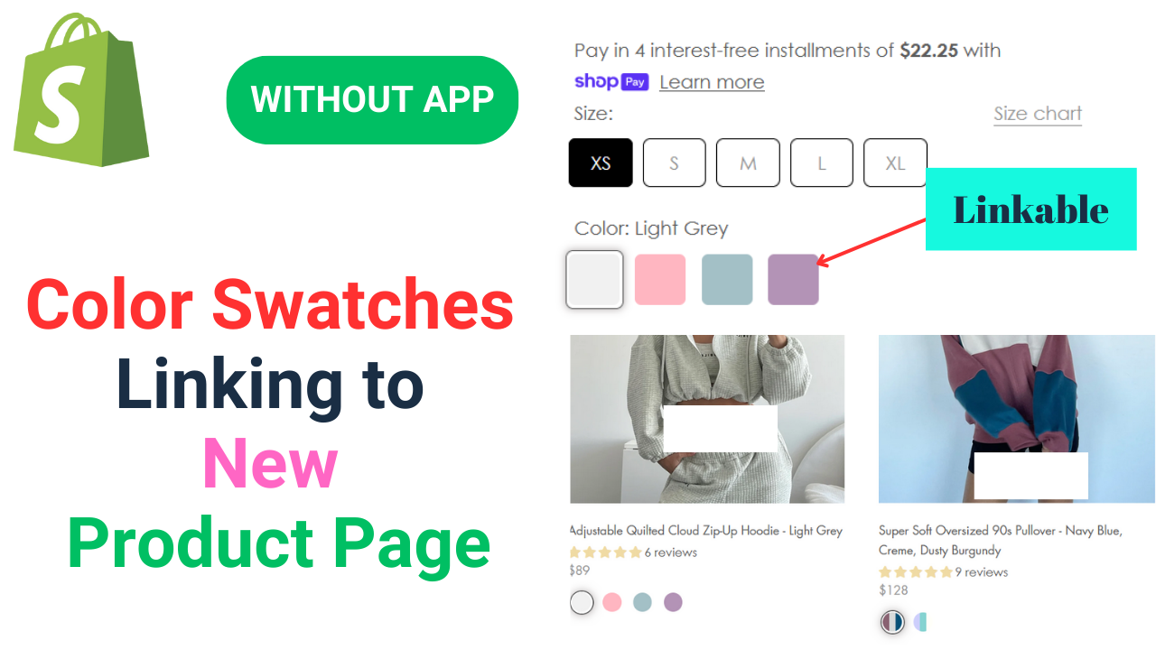 How to Link Product Color Swatches to New Product Page Shopify | Color – DevLuxx.com